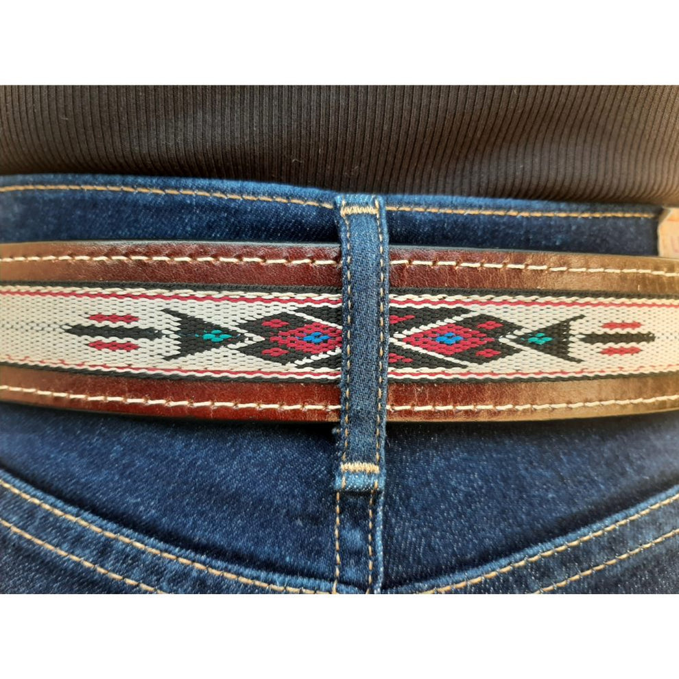 Western Leather Belt | Handmade Design | Aztec Leather Belt | Cowboy ...